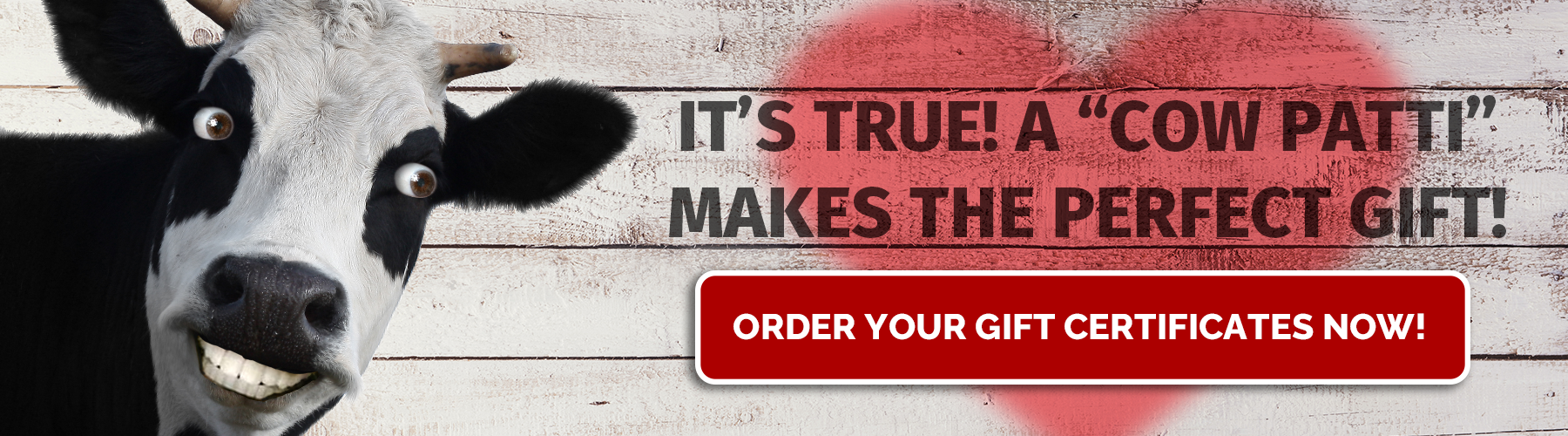 Gift Certificates - Comedy Dinner Theatre | Lacombe, Alberta | Cow Patti